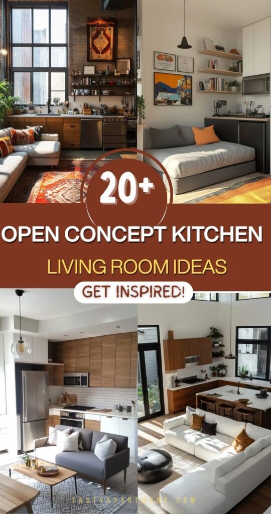 20+ Small Open Concept Kitchen Living Room Ideas 2025!